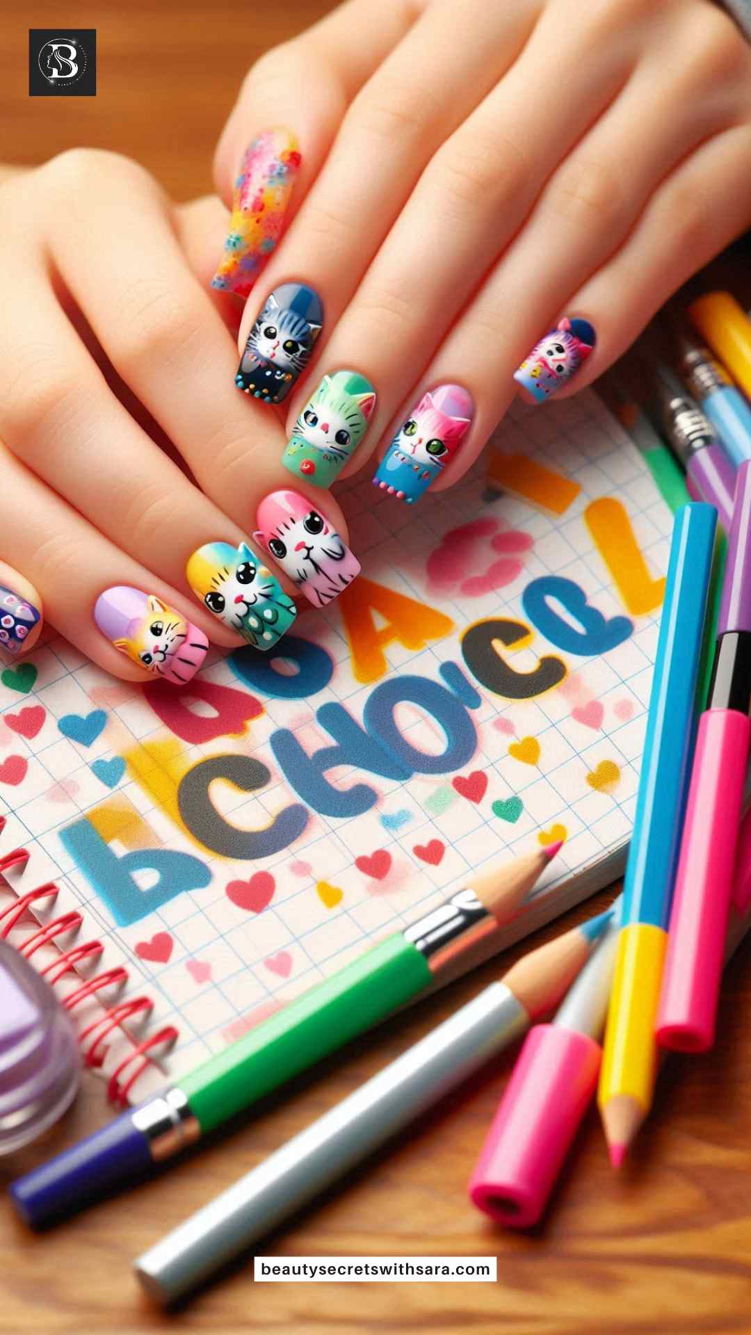 Cute And Easy Back to School Nails Designs!